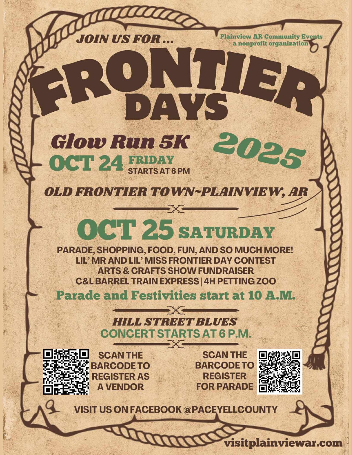 Big News: Frontier Day is now Frontier Days - Plainview AR Community Events